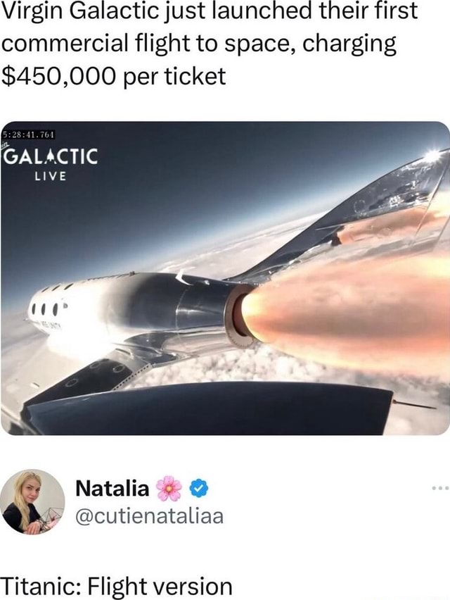 Virgin Galactic just launched their first commercial flight to space ...