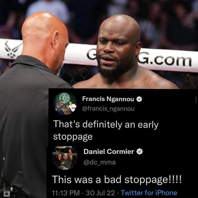 Geom Francis Ngannou @ francis ngannou That's definitely an early ...