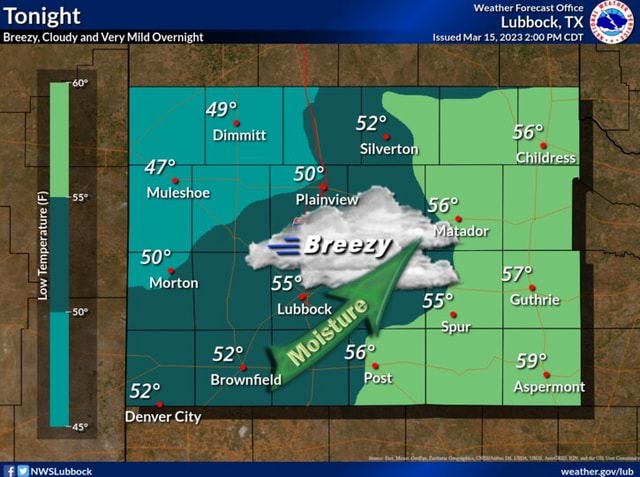 'Weather Forecast Office Tonight Lubbock, TX Breezy, Cloudy and Very ...