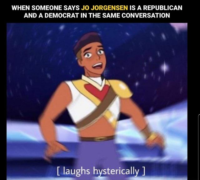 WHEN SOMEONE SAYS JO JORGENSEN IS A REPUBLICAN AND A DEMOCRAT IN THE ...