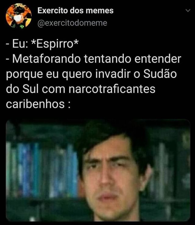 Exercito dos memes - Eu: *Espirro* - Metaforando tentando entender ...
