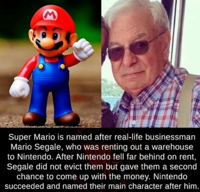 Super Mario is named after real-life a Mario Segale, who was renting ...
