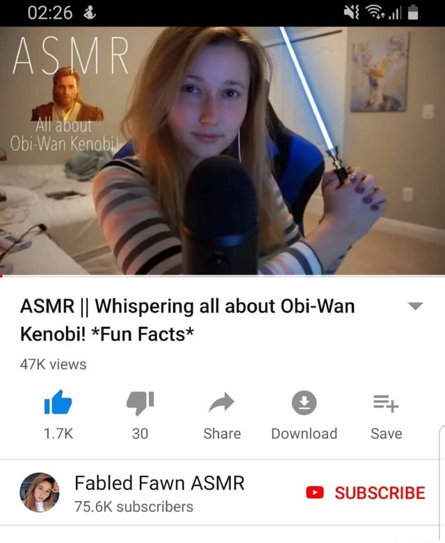ASMR II Whispering all about Obi-Wan Kenobi! *Fun Facts* 47K views TL A ...