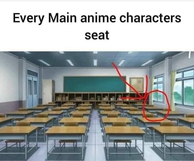Every Main anime characters seat - iFunny