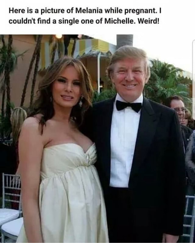 Here is a picture of Melania while pregnant. I couldn't ﬁnd a single ...
