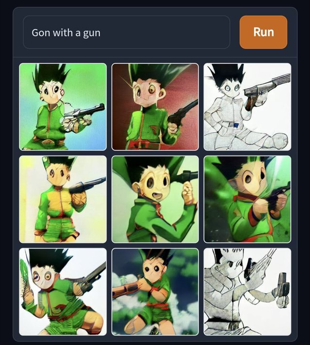 Gon with a gun Run - iFunny