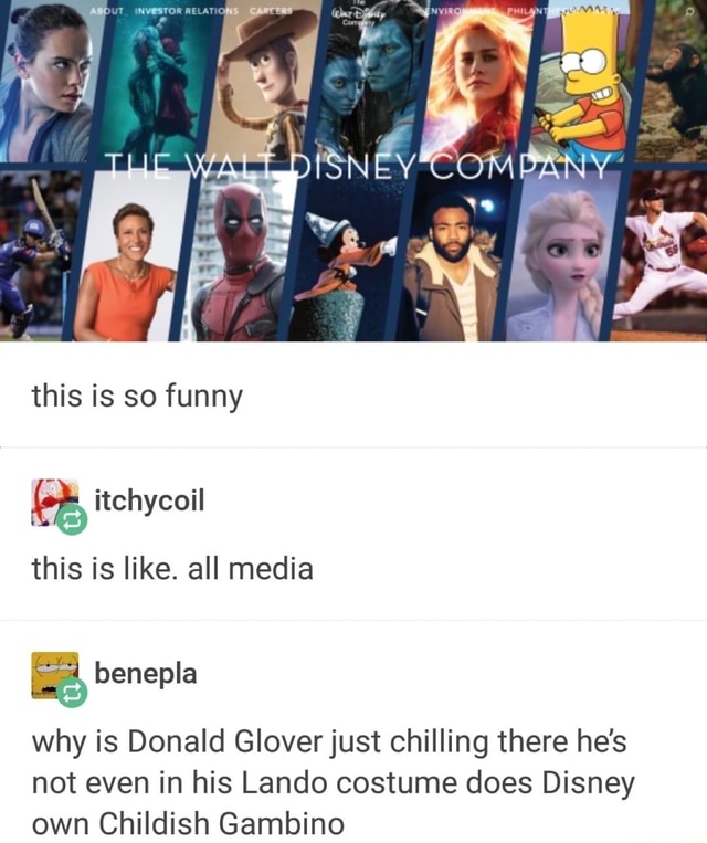 This is so funny this is like. all media why is Donald Glover just ...