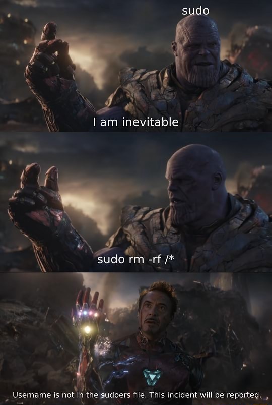 Lam inevitable sudo rm -rf Username is not in the 'sudoers file. This ...