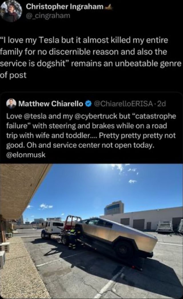 Christopher Ingraham @ cingraham love my Tesla but it almost killed my ...