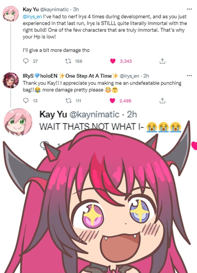 Kay Yu @kaynimatic - en I've had to nerf Irys 4 times during ...