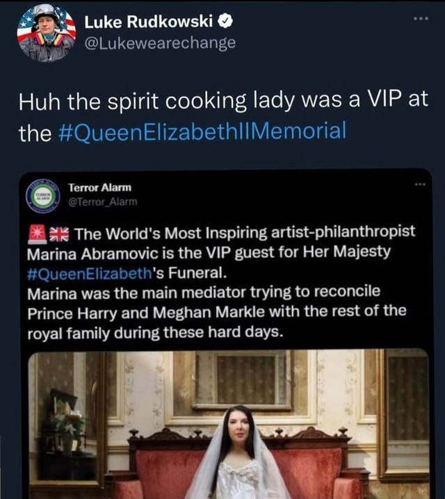 Luke Rudkowski @ Huh the spirit cooking lady was a VIP at the # ...