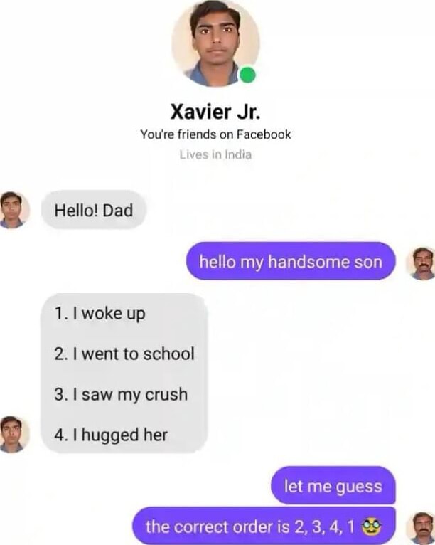 Xavier Jr. You're friends on Facebook ves in India Hello! Dad hello my ...