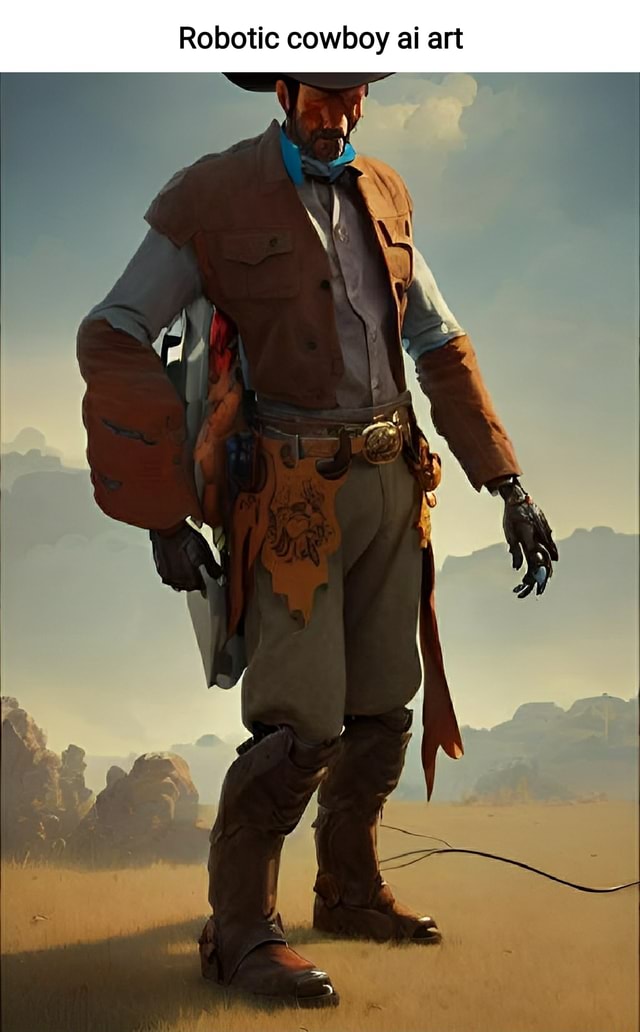 Robotic cowboy ai art - iFunny