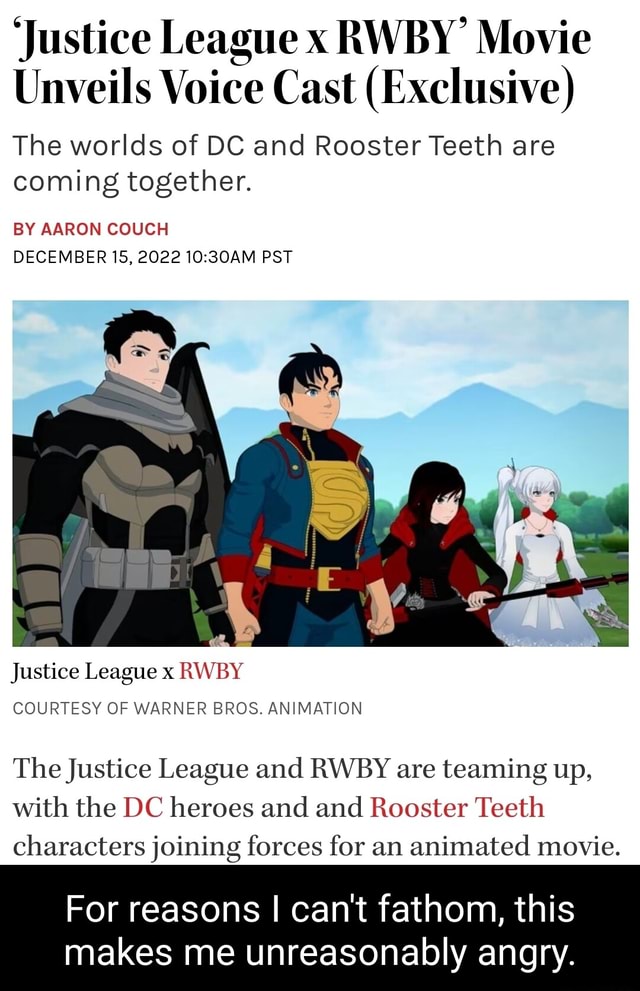 'Justice League x RWBY' Movie Unveils Voice Cast (Exclusive) The worlds ...