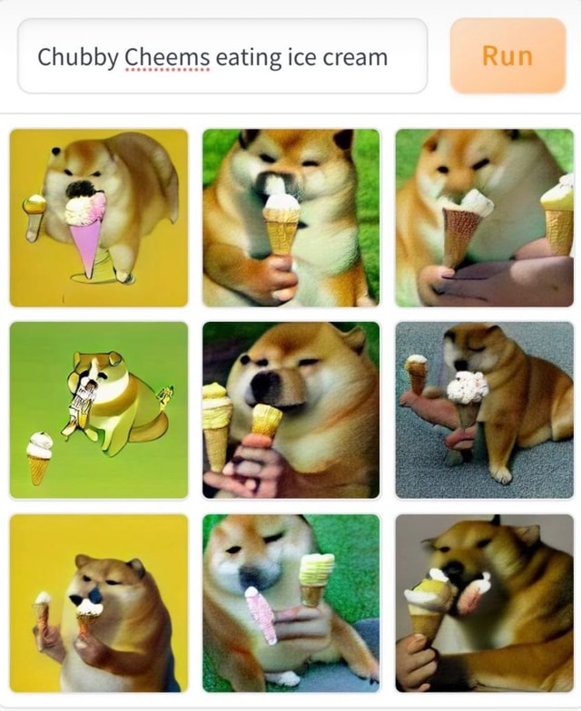 Chubby Cheems eating ice cream - iFunny
