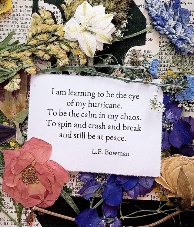 I am learning to be at peace within myself 💘 (cr: @l.e.bowman.poetry ...