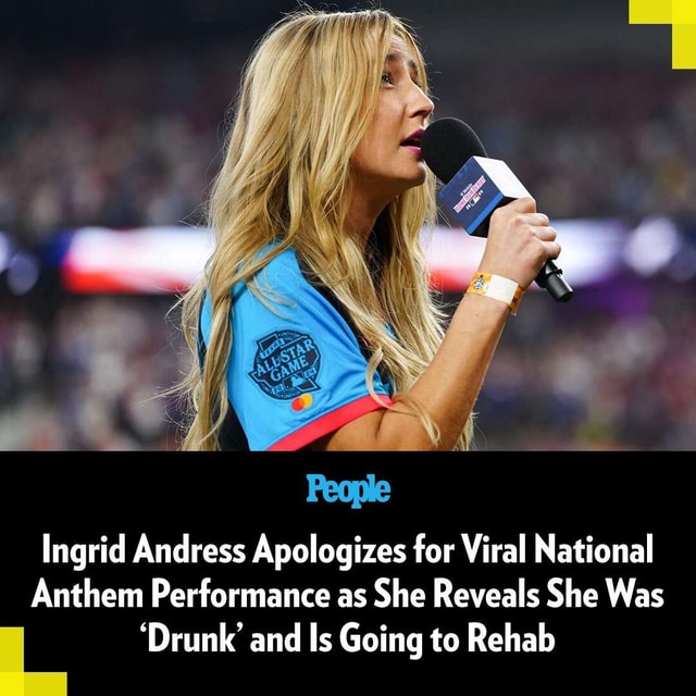 Ingrid Andress broke her silence Tuesday after her national anthem performance at the 2024 Home ...