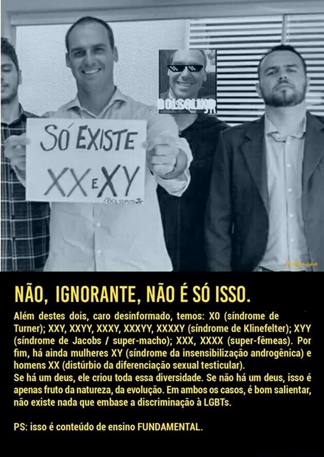 NÃO, IGNORANTE, NÃO É SÓ ISSO. Além destes dois, caro desinformado ...