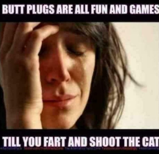 BUTT PLUGS ARE ALL FUN AND GAMES TILL YOU FART AND SHOOT THE CAT ...