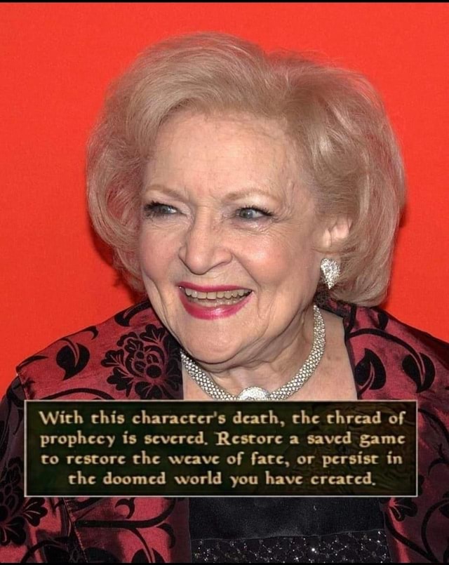 Wich chis character's death, the thread of prophecy is severed. Restore ...