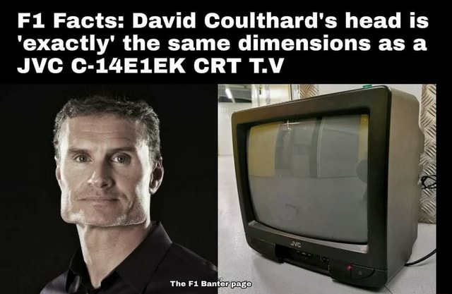 Facts: David Coulthard's head is 'exactly' the same dimensions as a JVC ...