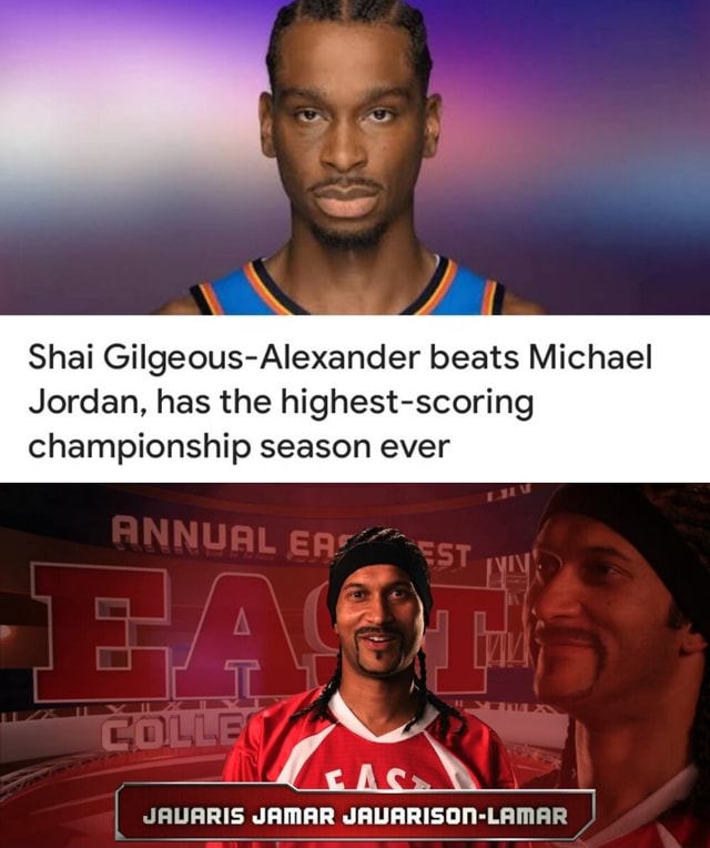 Shai Gilgeous-Alexander beats Michael Jordan, has the highest-scoring ...