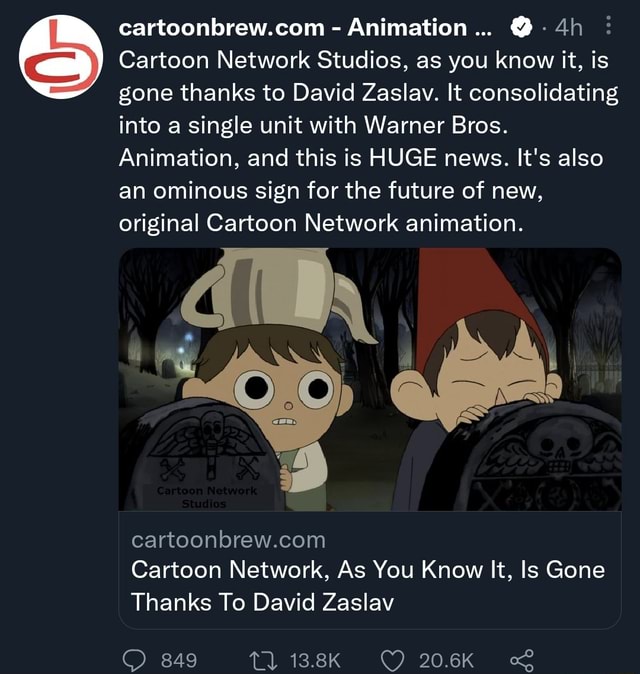 - Animation @ Cartoon Network Studios, as you know it, is gone thanks ...
