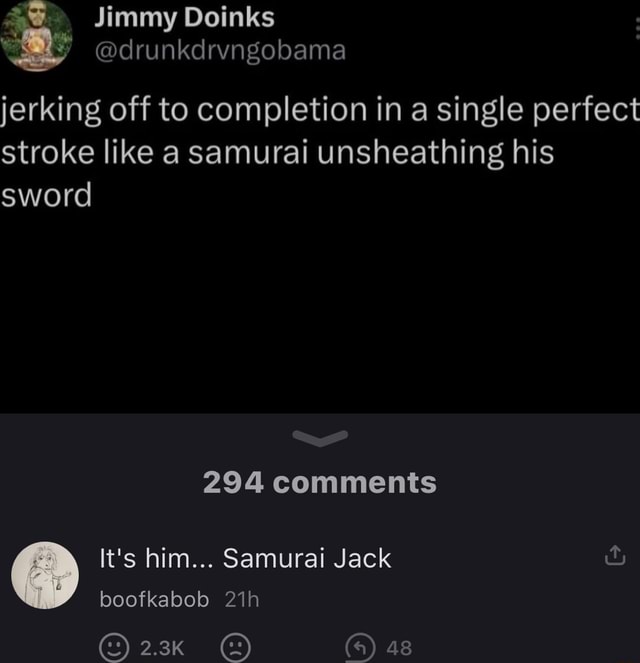 Jimmy Doinks @drunkdrvngobama jerking off to completion in a single ...
