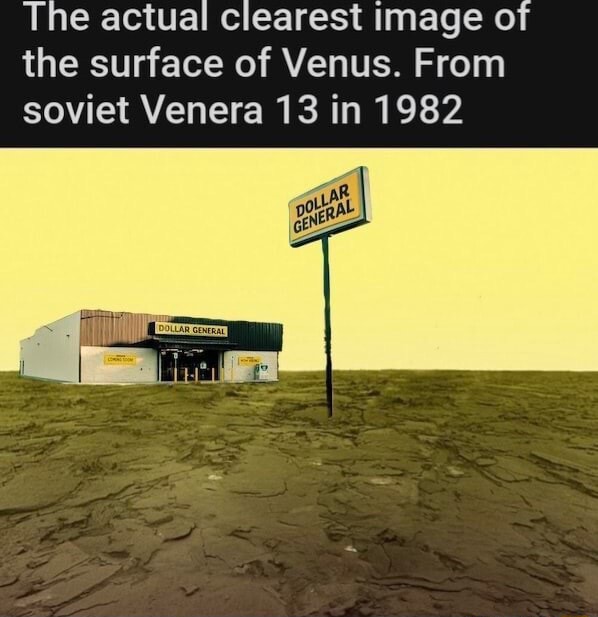 The actual clearest image of the surface of Venus. From soviet Venera ...