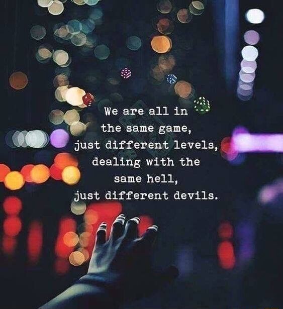 We are all in the just different levels, I mr" dealing with the just ...