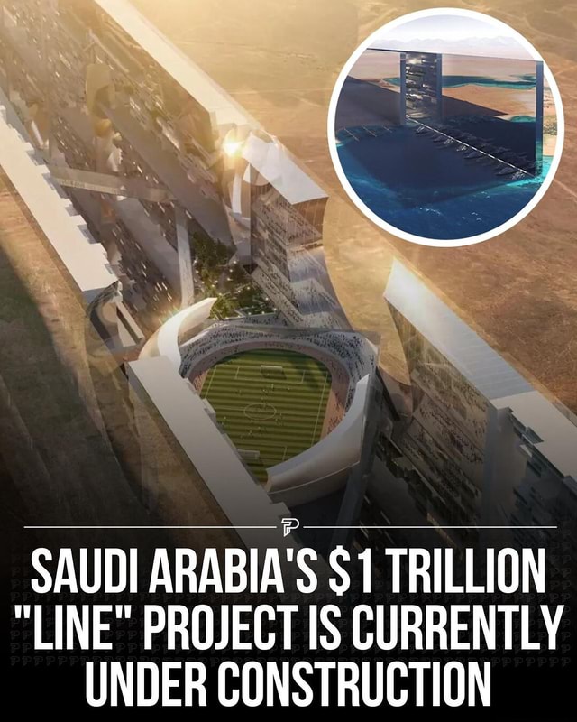 Swipe to see construction of Saudi Arabias NEOM project The Line a ...