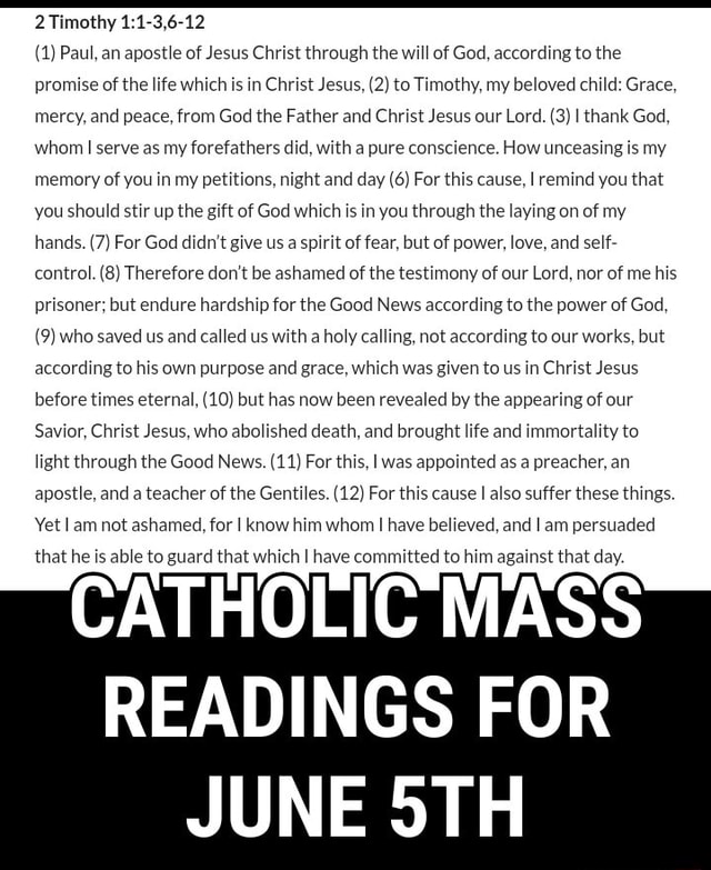 2 Timothy (4) Paul, an apostle of Jesus Christ through the will of God ...