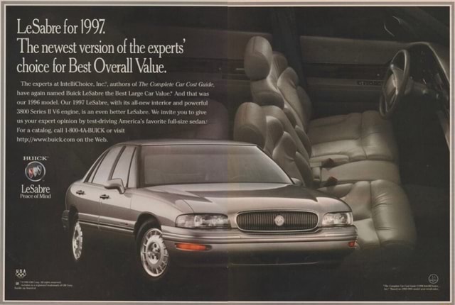 LeSabre for 1997 The newest version of the choice for Best Overall ...