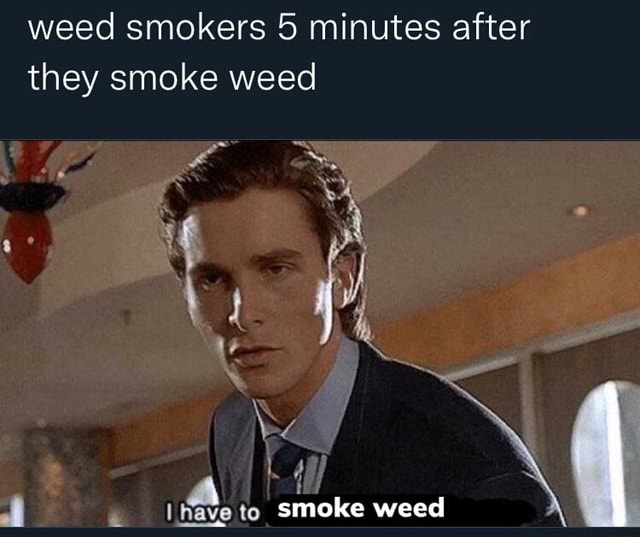 Weed smokers 5 minutes after they smoke weed to smoke weed - iFunny