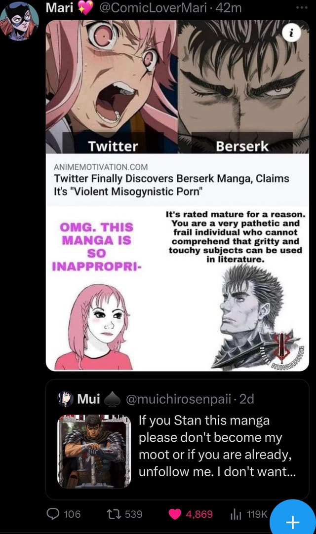Mari @ComicLoverMari- SS Twitter Berserk Twitter Finally Discovers CON ...