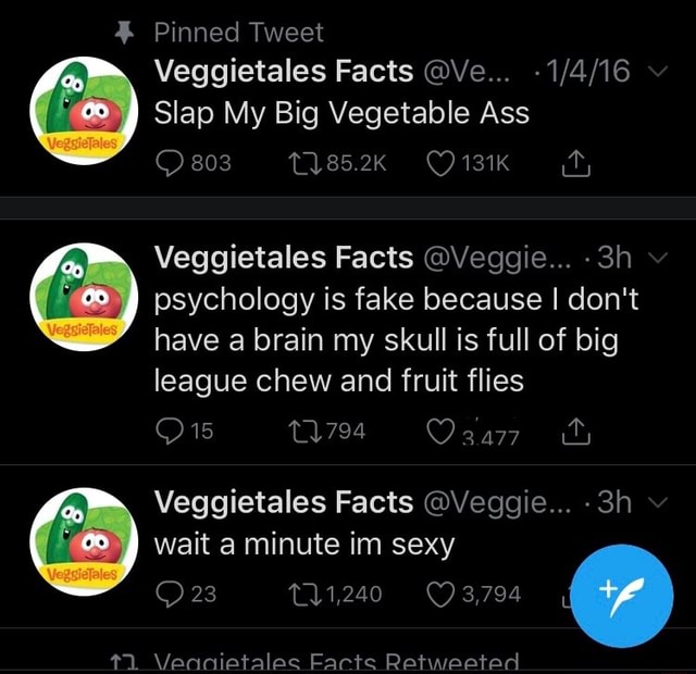 Veggietales Facts @Ve... 4/4/16 Slap My Big Vegetable Ass Veggietales ...
