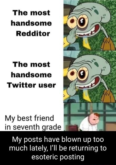 The most handsome Redditor The most handsome Twitter user My best ...
