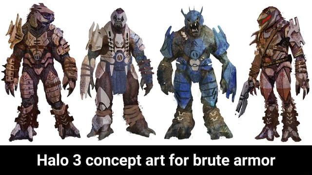 Halo 3 concept art for brute armor - Halo 3 concept art for brute armor ...