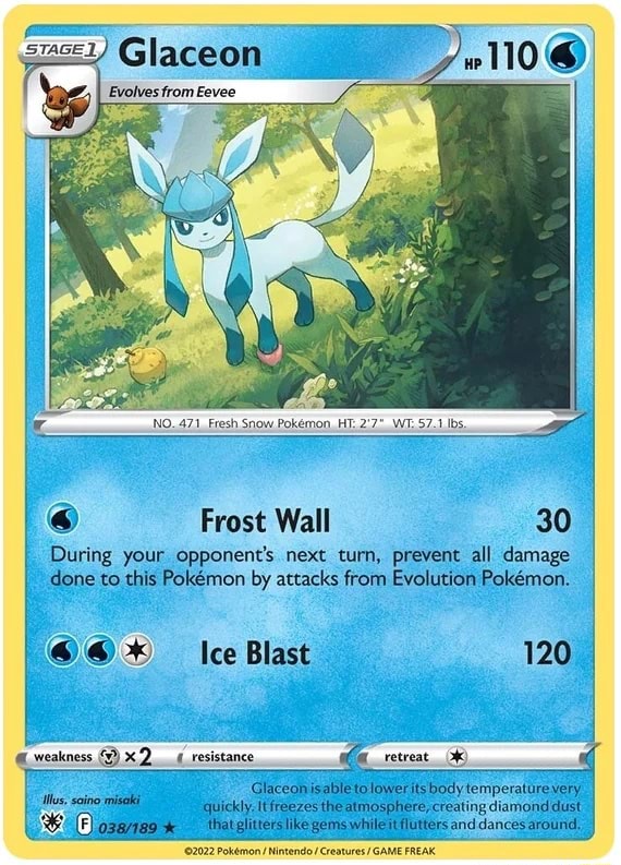 Glaceon Evolves from Eevee I Frost Wall 30 I During your opponent's ...