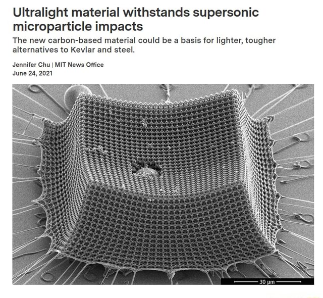 Ultralight material withstands supersonic microparticle impacts The new ...