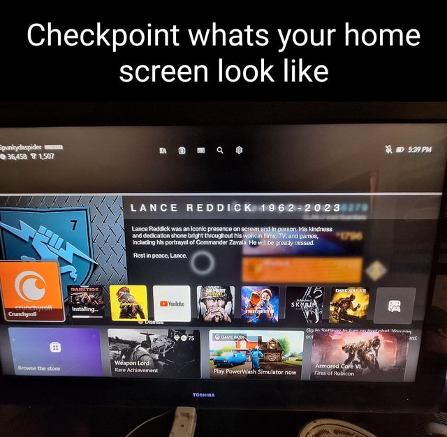 Checkpoint whats your home screen look like LANCE REDDICK 1962-2022 ...
