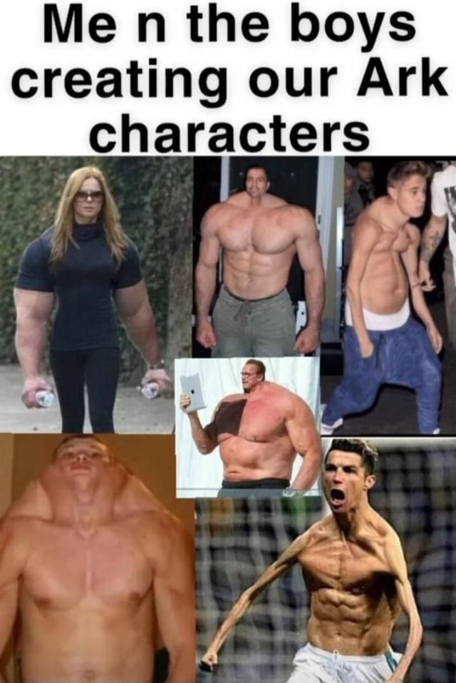 Me n the boys creating our Ark characters - iFunny