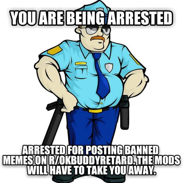 YOU ARE BEING ARRESTED ARRESTED FOR POSTING BANNED MEMES ON THE MODS ...