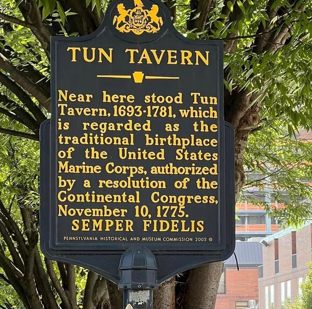 4 Re AZ TUN TAVERN / Near here stood Tun Tavern, 1693-1781, which I is ...