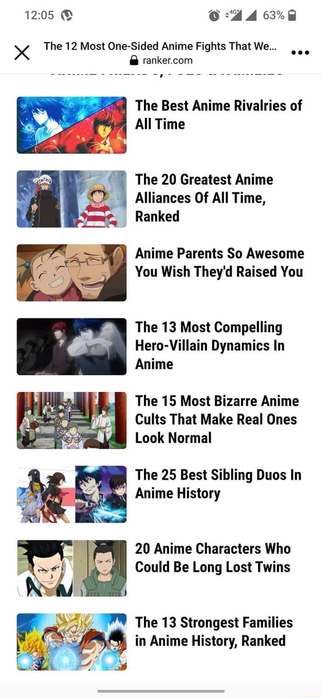 1205 x The 12 Most One-Sided Anime Fights That We... The Best Anime ...