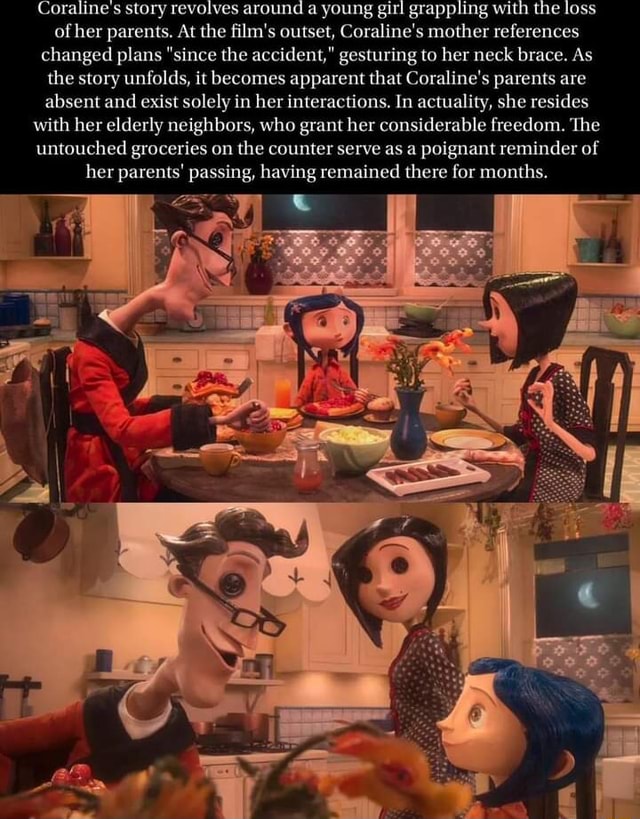 Coraline story revolves around a young girl grappling with the loss of ...