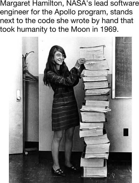 Margaret Hamilton, NASA's lead software engineer for the Apollo program ...