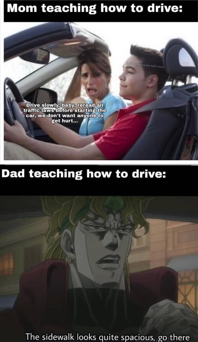 Mom teaching how to drive: car, we ll want CO get hurt... \ traffic ...