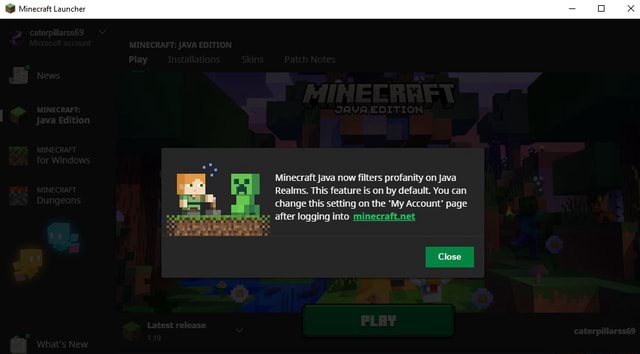 Al Minecraft Java now filters profanity on Java Realms. This feature is ...