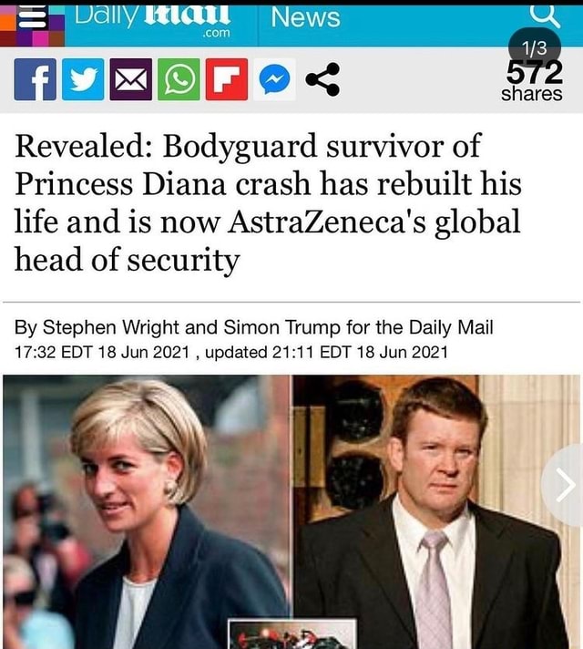 Dally News Gp shares Revealed: Bodyguard survivor of Princess Diana ...